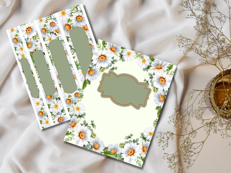 Floral Printable Binder Cover & Spines — PDF for Planner, Home and ...