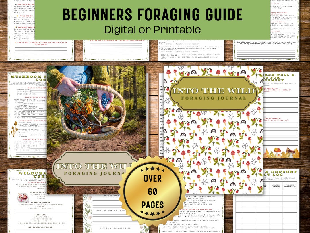 Printable Foraging Planner | Wild Edible Journal, Plant Identification ...