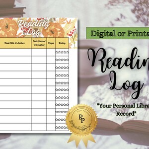 Printable Reading Log | Pumpkin-themed Book Tracker, Reading Journal ...