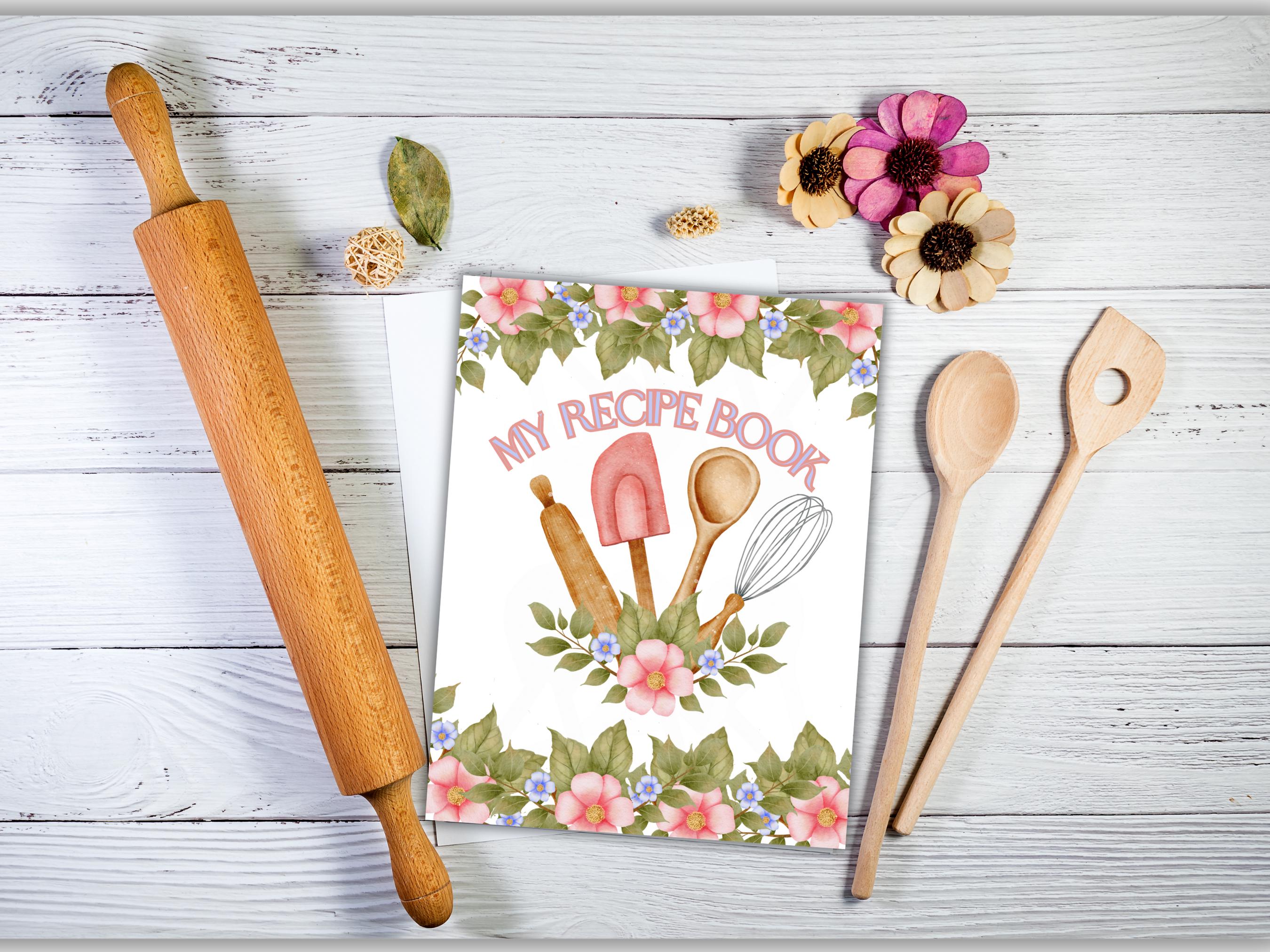Elegant Recipe Book Cover Template Instant Digital Download - Etsy