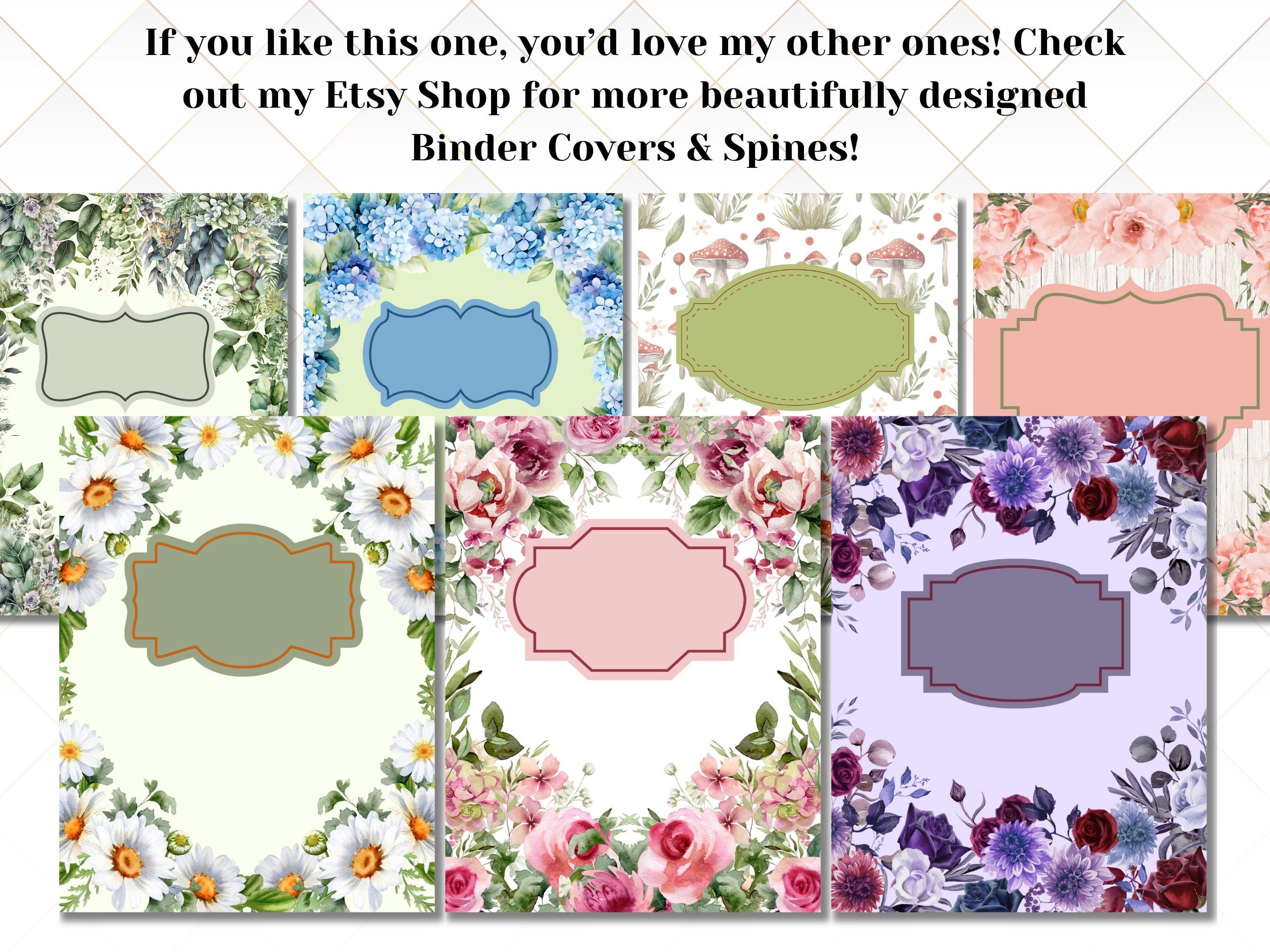 Printable Binder Cover With Spines, Sunflower Printable Covers and ...