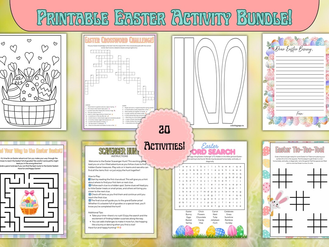 Printable Easter Activity Book | Kids Easter Games & Coloring Pages ...