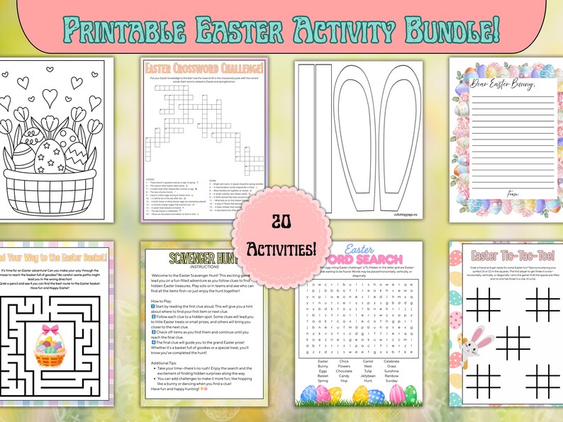 Printable Easter Activity Book | Kids Easter Games & Coloring Pages ...