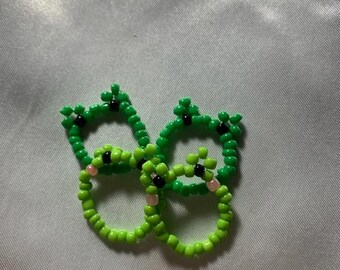 Beaded Frog Ring Seed Bead Ring - Etsy UK