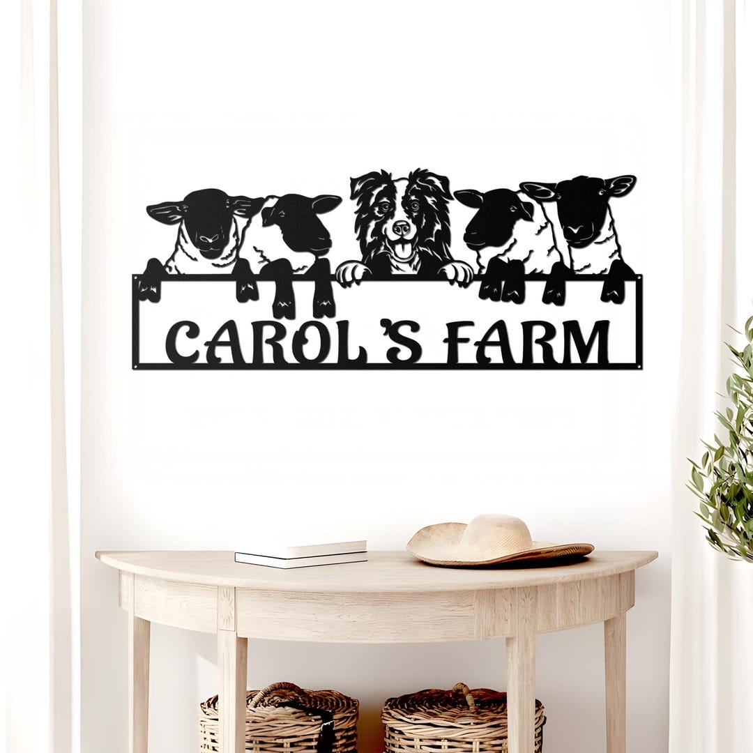 Sheep Farm Metal Sign, Custom Metal Sheep Sign, Personalized Sheep ...
