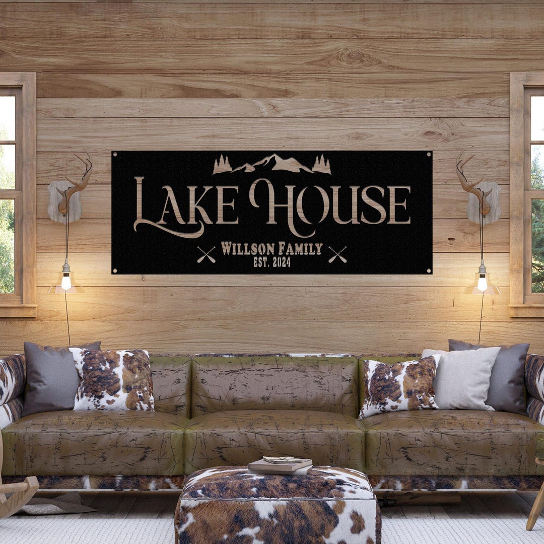 Personalized Lake House Sign, Lake House Welcome Sign, Custom Lake ...