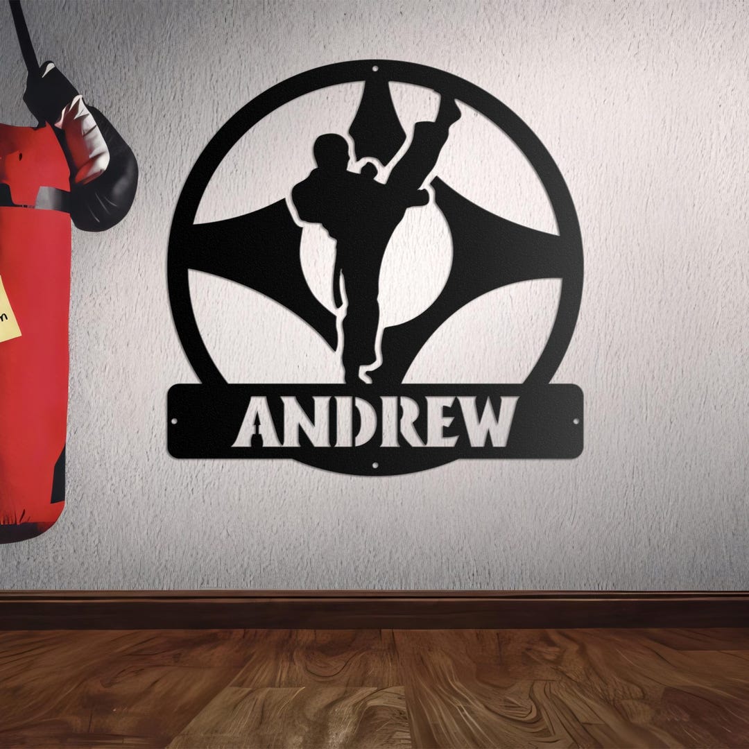 Personalized Karate Fighters Metal Sign, Martial Arts Sign, Karate ...