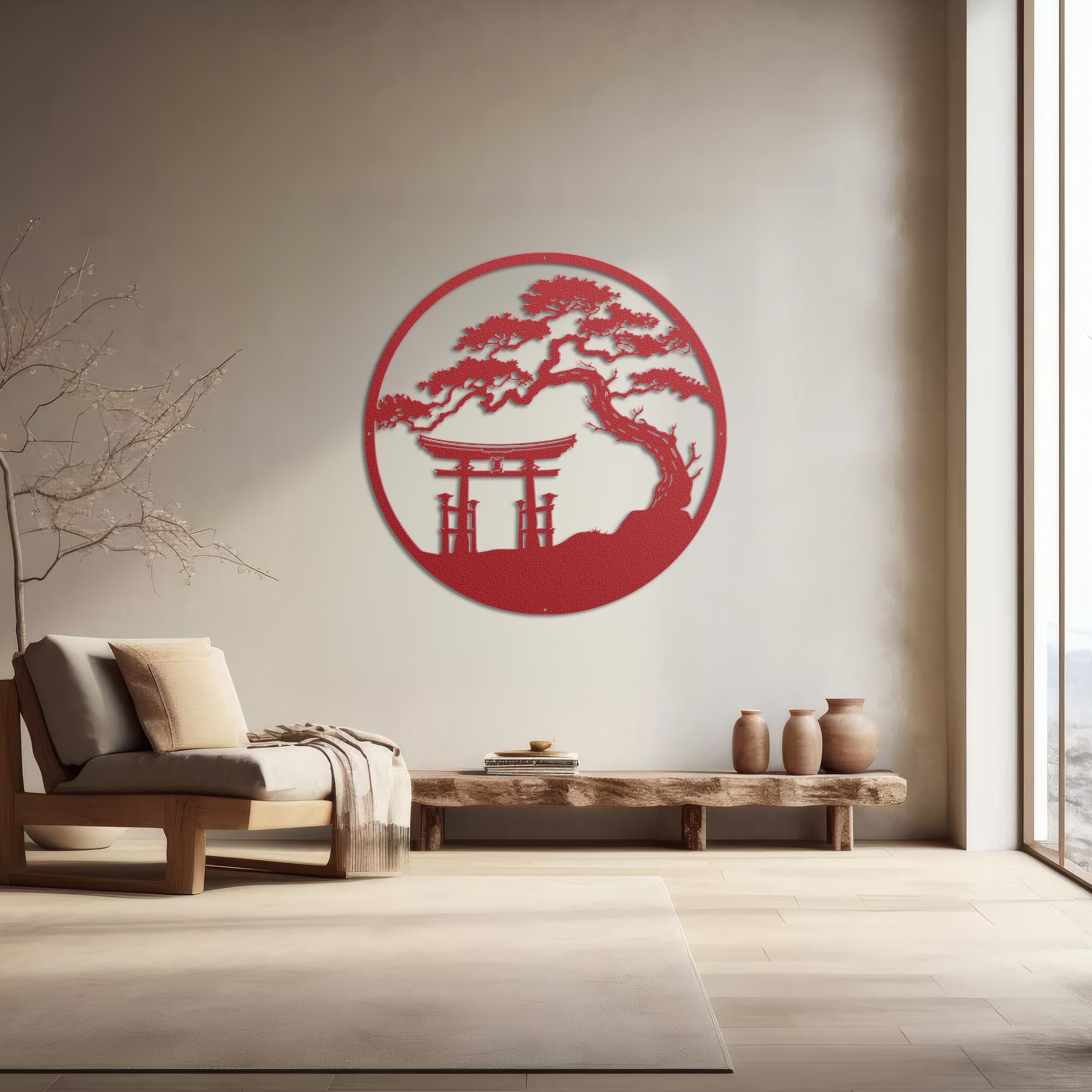 Japanese Metal Art, Torii Gate Metal Wall Sign, Tori Gate Metal Sign ...