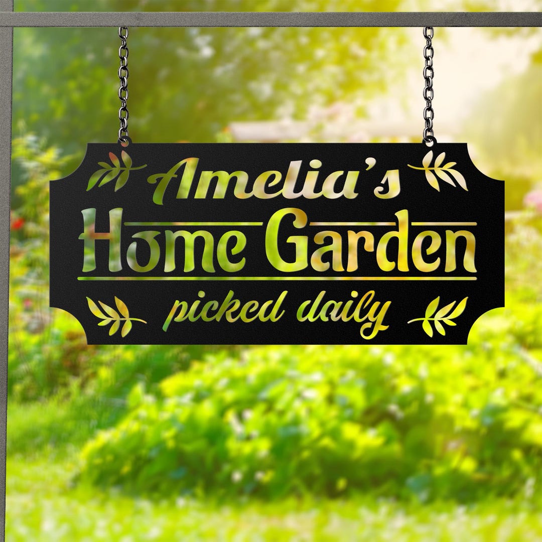 Custom Vegetable Garden Sign, Personalized Garden Name Sign, Flower ...