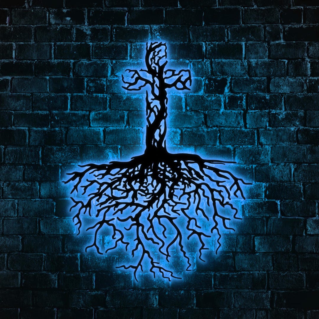 Cross LED Metal Wall Art, Living Cross of Life, Jesus Metal Sign ...