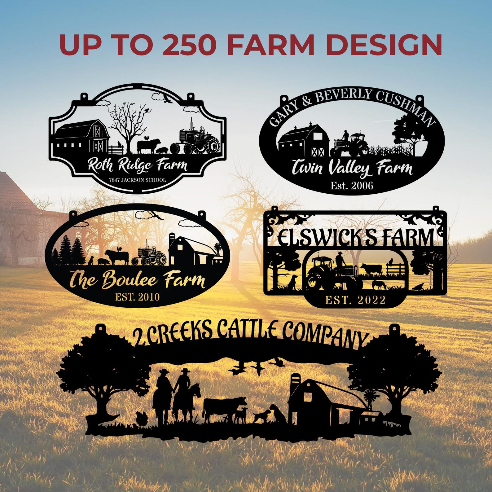 Personalized Your Metal Farm Sign, Farmhouse Metal Sign, Custom Ranch ...