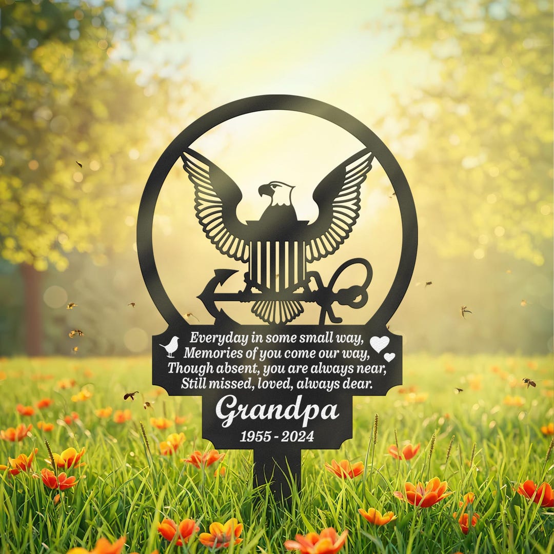 Personalized Memorial Stake Metal, Garden Sign, in Loving Memorial ...