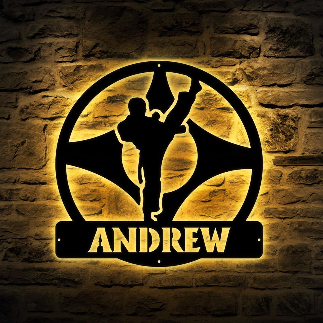 Personalized Karate Fighters Metal Sign, Martial Arts Sign, Karate ...