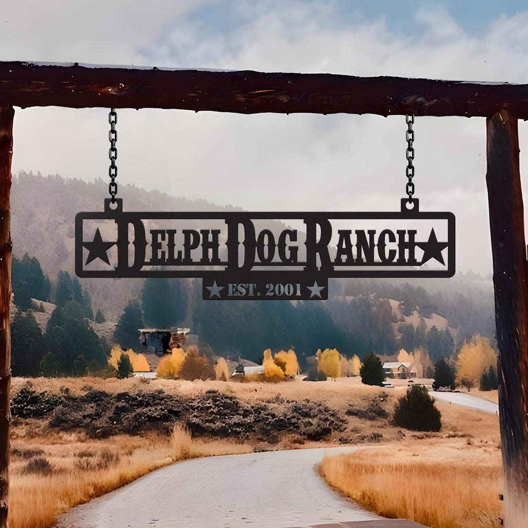 Personalized Metal Farm Entrance Sign, Custom Ranch Metal Sign, Large ...