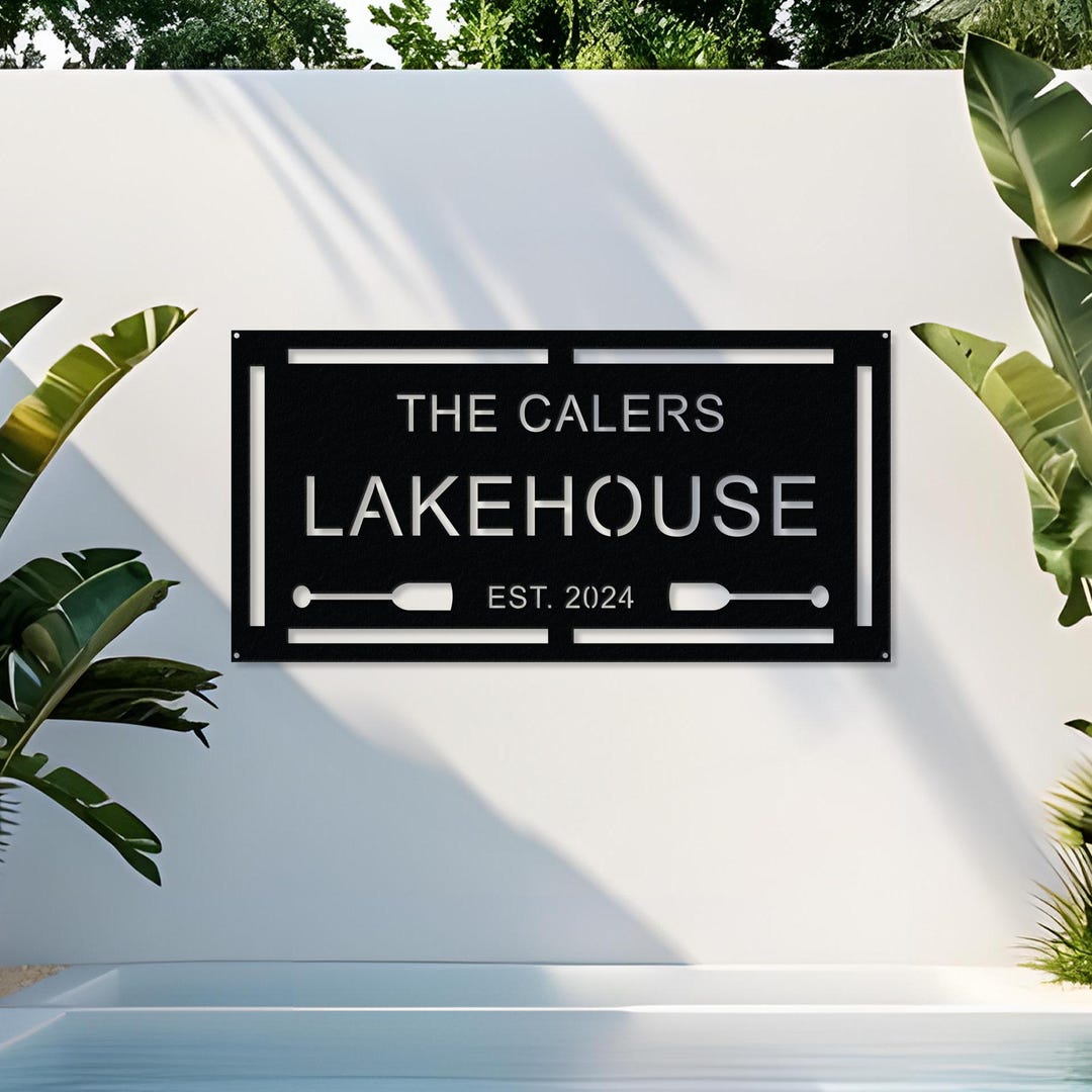 Personalized Backyard LED Light Metal Sign, Custom Bar & Grill Sign ...