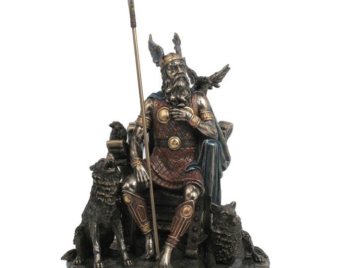 Odin Norse God Statue 26cm – Viking Decor, Norse Mythology Figurine ...