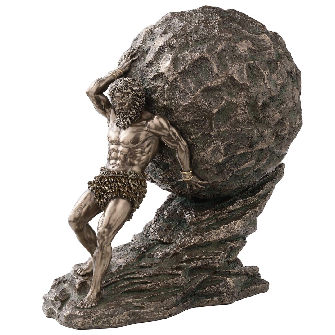 Sisyphus 38x36cm Statue – Greek Mythology Punishment God Figurine in ...