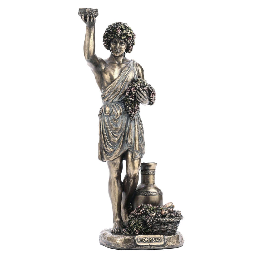 Dionysus Greek God Statue – Cold Cast Bronze Figurine of Wine ...