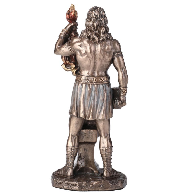 Hephaistos Statue – Greek God of Fire & Forge – Bronze Finish Figurine ...