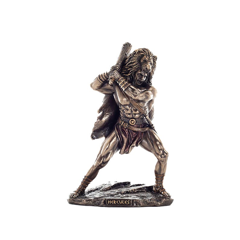 Hercules Statue 25.5cm – Greek Mythology Hero Figurine With Club ...