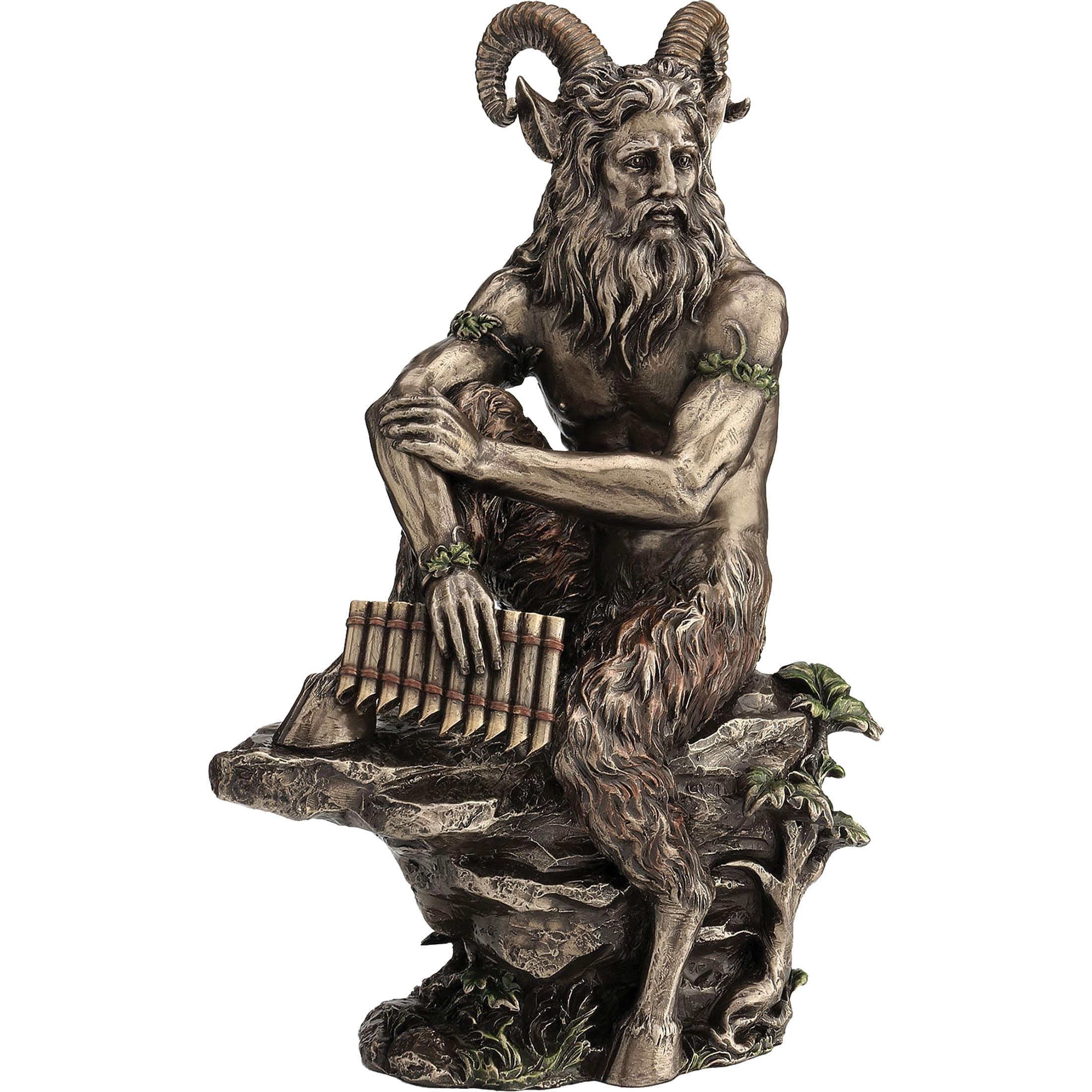 Pan Greek God of the Wild Statue | 30.5cm Bronze Mythological Figurine ...