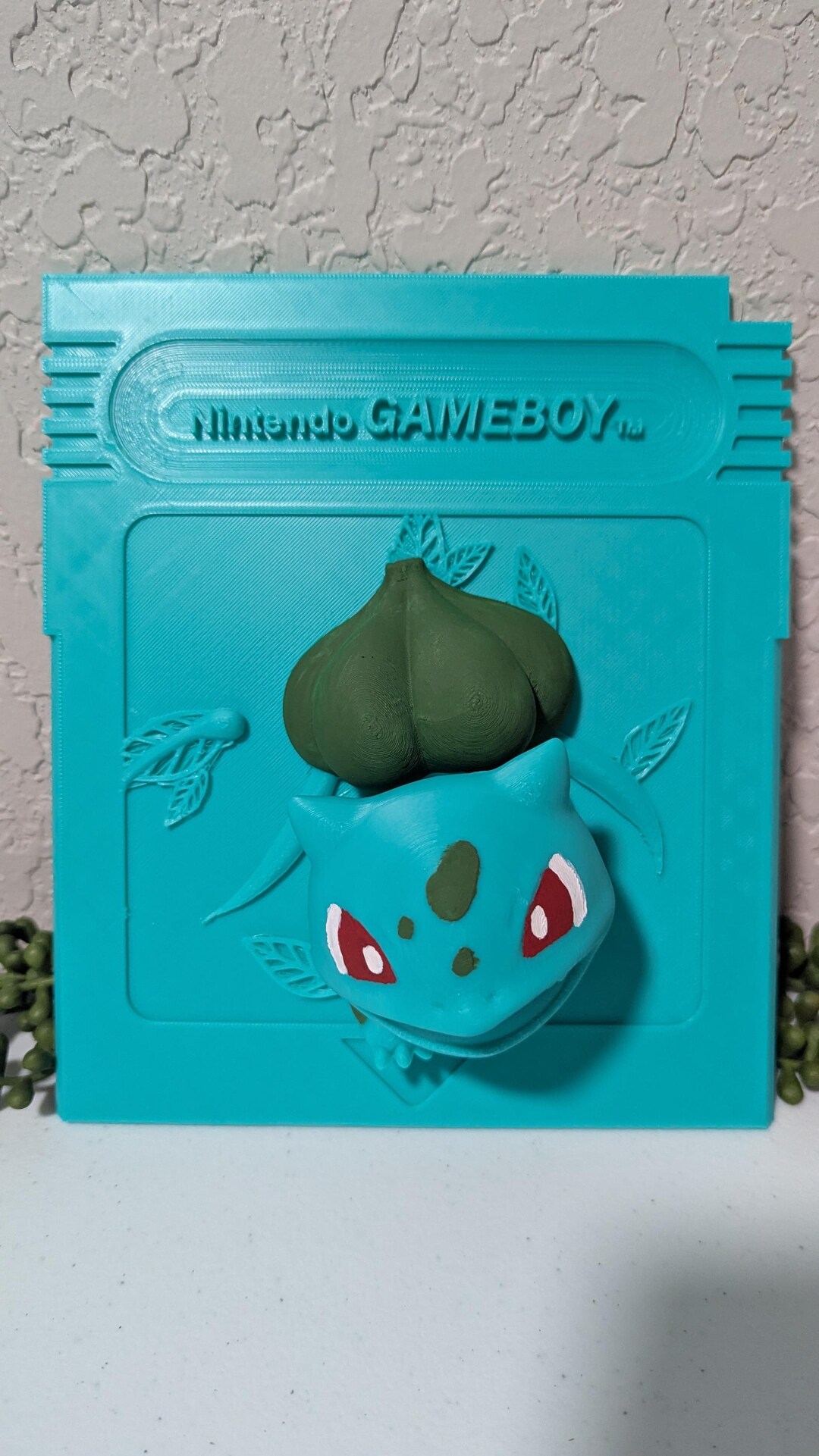 3D Printed Bulbasaur Pokémon-inspired Giant Game Boy Cartridge Display ...