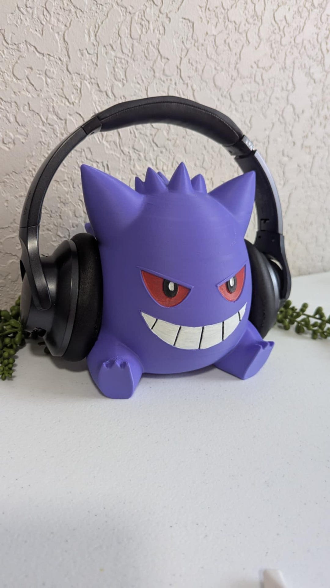 3D Printed Gengar Pokémon-inspired Figurine | Large 7-inch Purple Desk ...