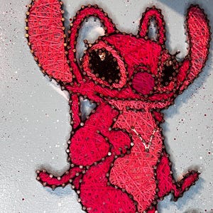 Stitch and Angel / String Art /hand Made Wall Decor/ 3dart - Etsy
