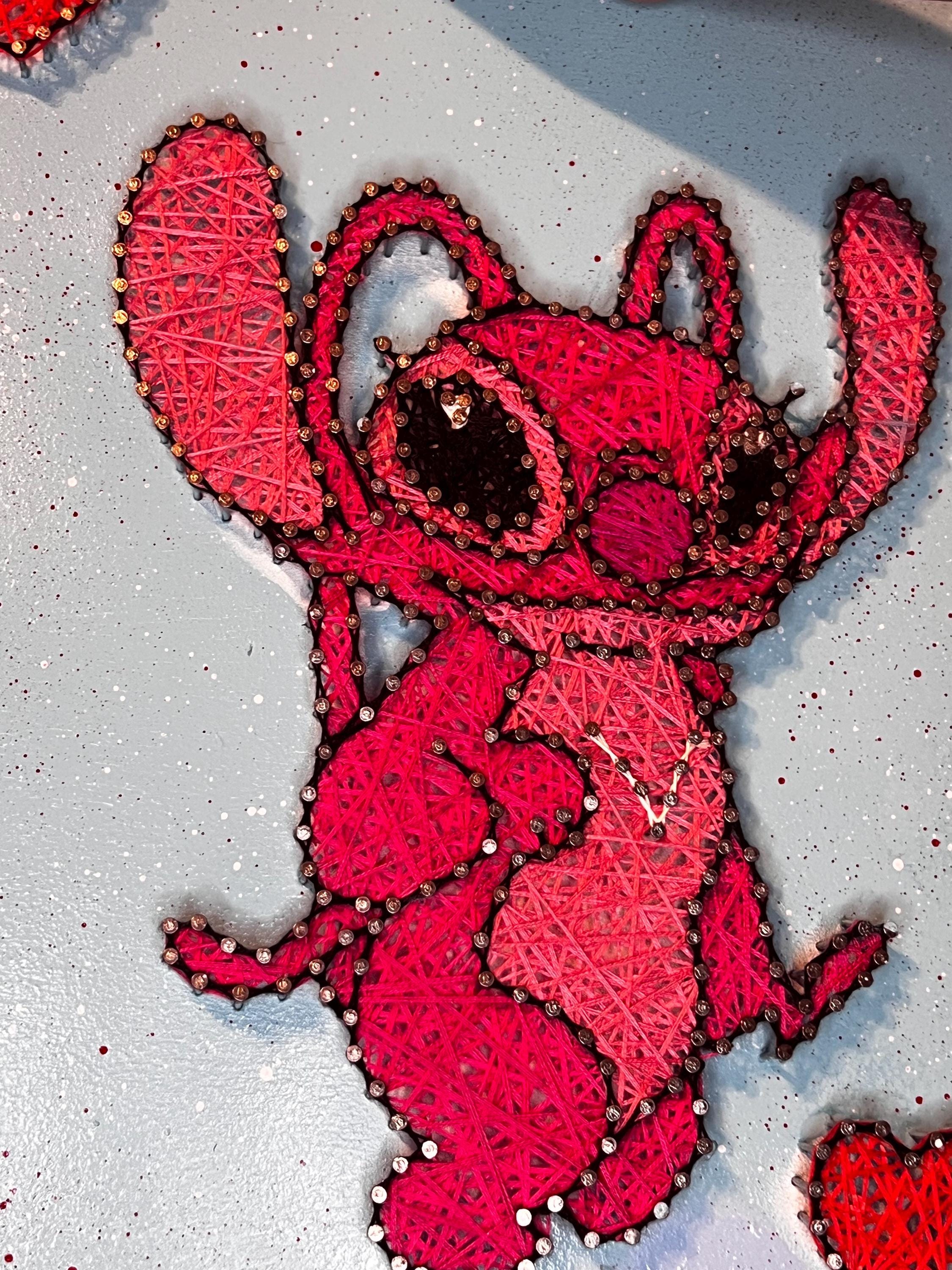 Stitch and Angel / String Art /hand Made Wall Decor/ 3dart - Etsy