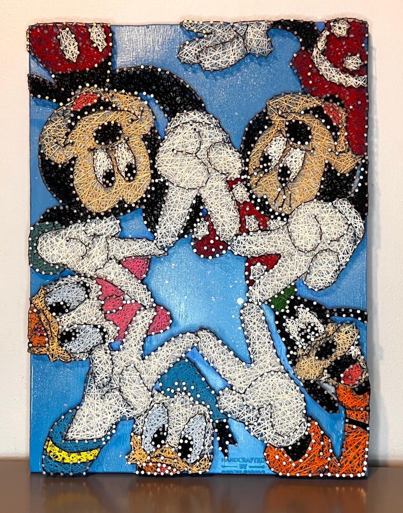 Mickey Mouse Clubhouse Friends /p Hand Made String Art /disney Mickey ...