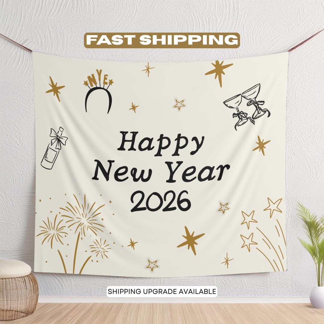 Custom New Years Eve Party Banner, New Year Welcome Sign, Christmas ...