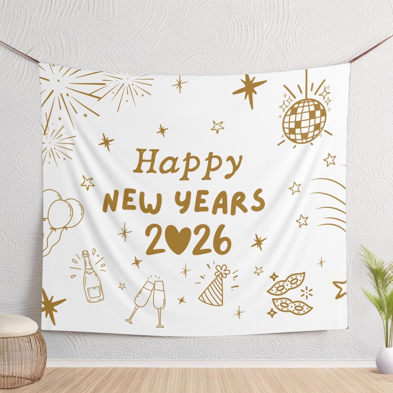 Custom New Years Eve Party Banner, New Year Welcome Sign, Christmas ...