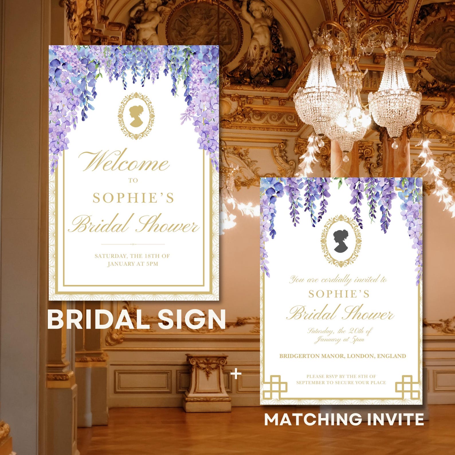 Bridgerton Bridal Shower Welcome Sign Template, Bridgerton-themed Party ...