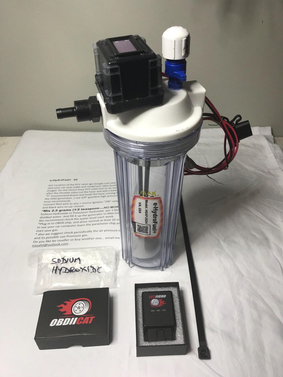 HHO HYDROGEN Generator Stainless Steel obdll V3 Chip, for Gas Engines ...