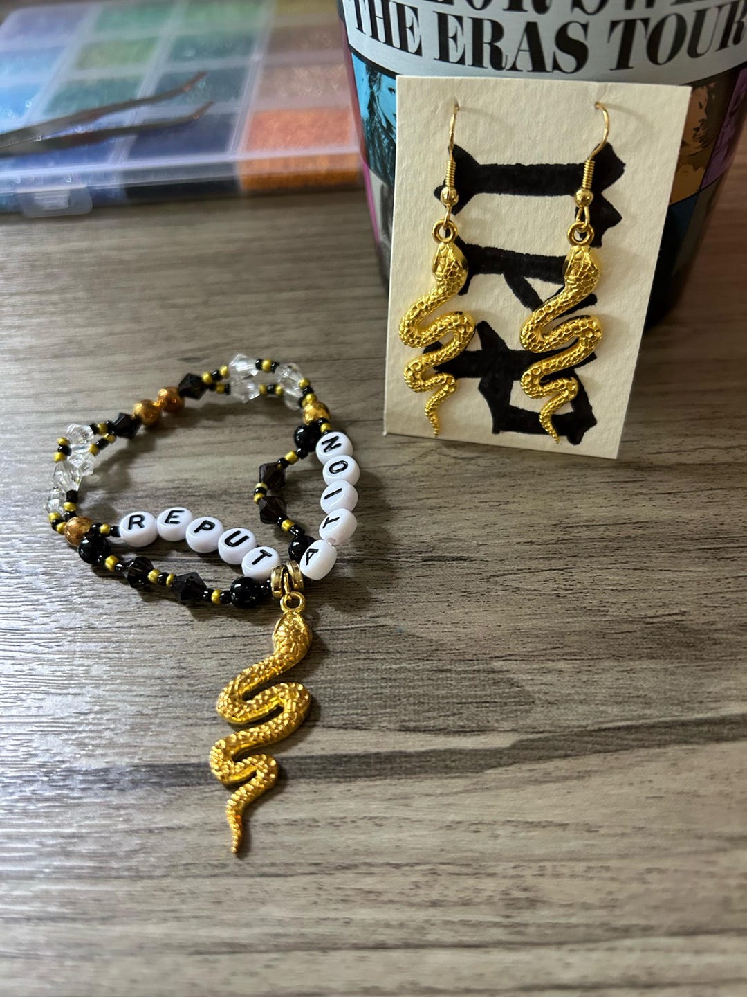 Taylor Swift Reputation Bracelet and Earring Set - Etsy