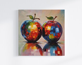 Kitchen Wall Art, Apple Wall Art, Fruit Wall Art, Vibrant Kitchen Decor ...