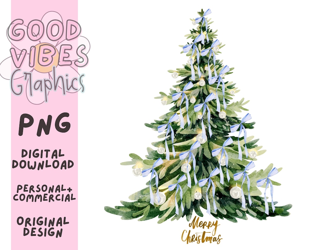 PNG Digital Download Christmas Tree Design Grandmillennial Christmas ...
