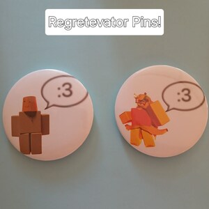 Split and Lampert :3 Regretevator Pins - Etsy UK