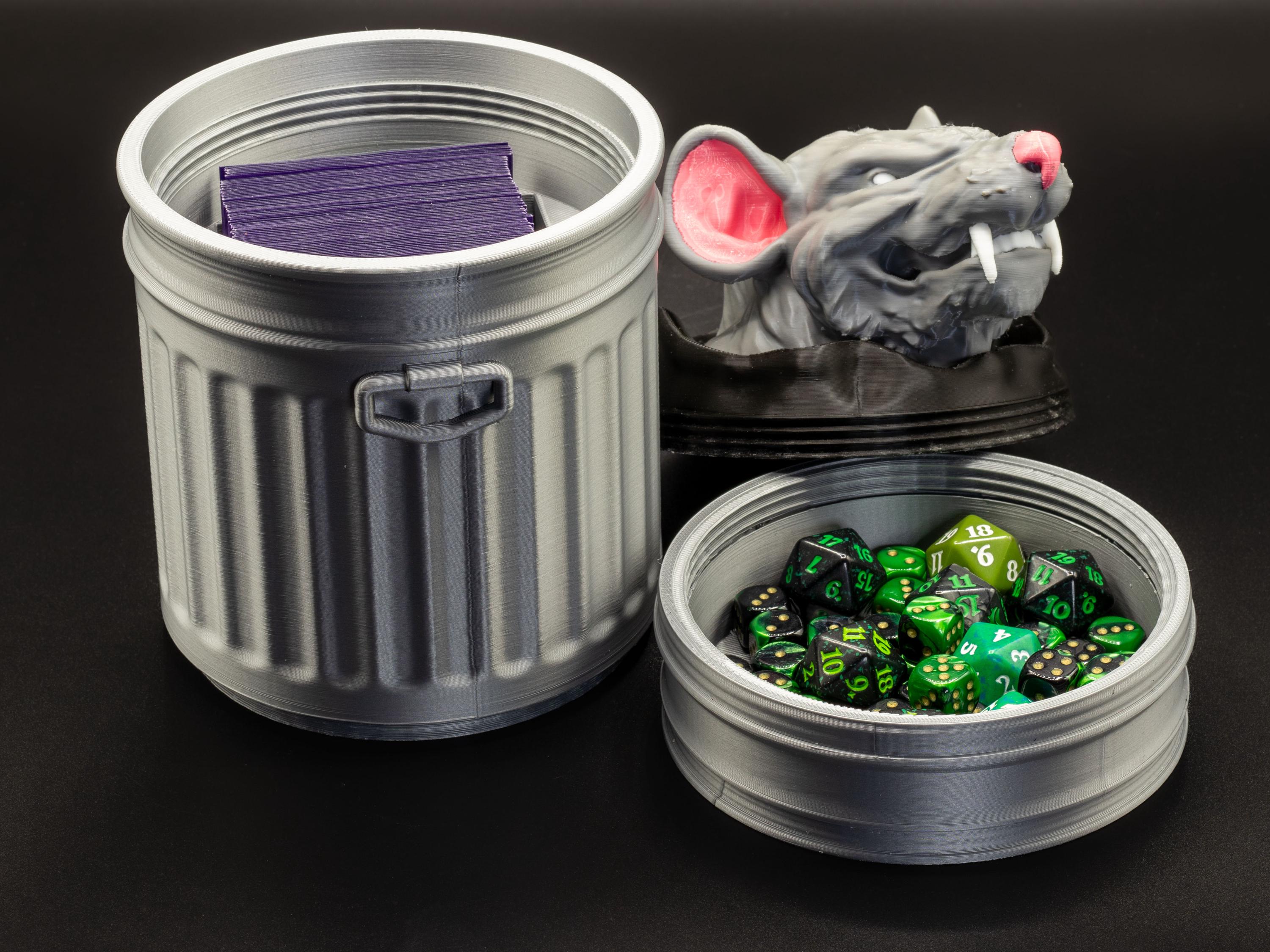 Rat Commander Deck Box Garbage Can | Fits 100+ Double Sleeved MTG Cards ...