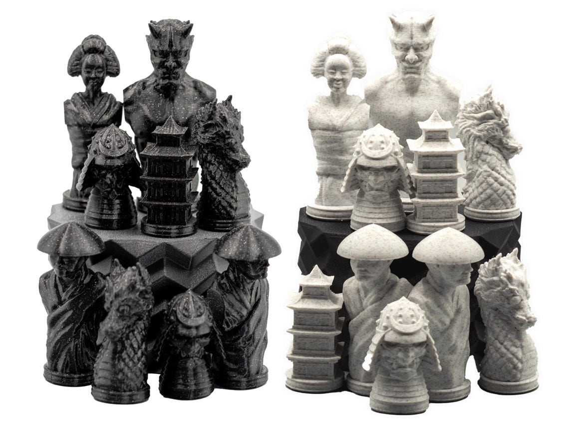 Japanese Inspired Chess Set - Etsy