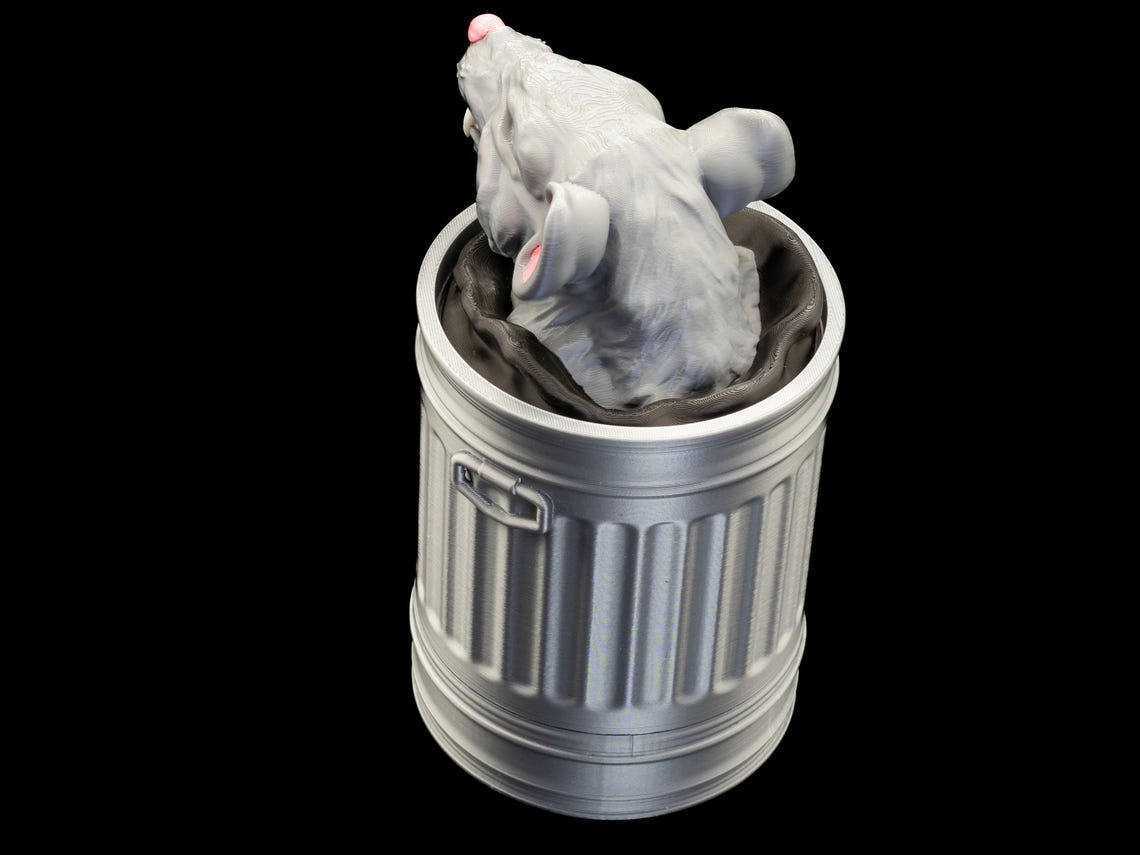 Rat Commander Deck Box Garbage Can | Fits 100+ Double Sleeved MTG Cards ...