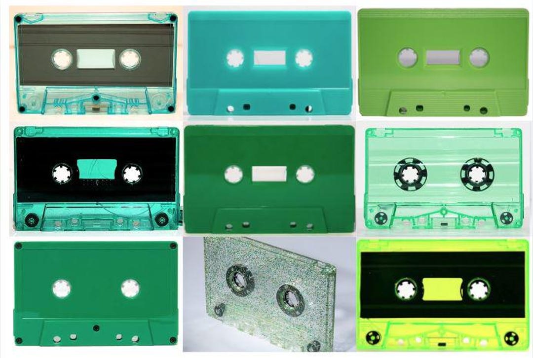 Blank Cassette Tapes | Green Colors - Etsy