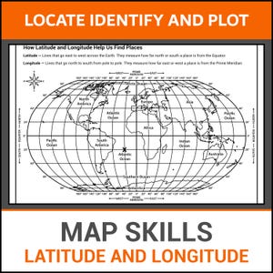 Map Skills | World Map | Latitude and Longitude | Locate, Identify and ...