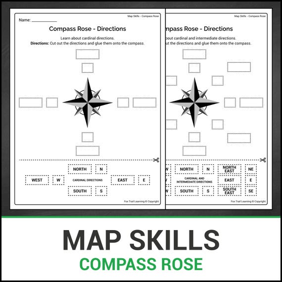 Blank Compass Rose Worksheet โปรไฟล์สำหรับ