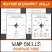 Map Skills | Compass Rose | Cardinal and Intermediate Directions | Cut ...