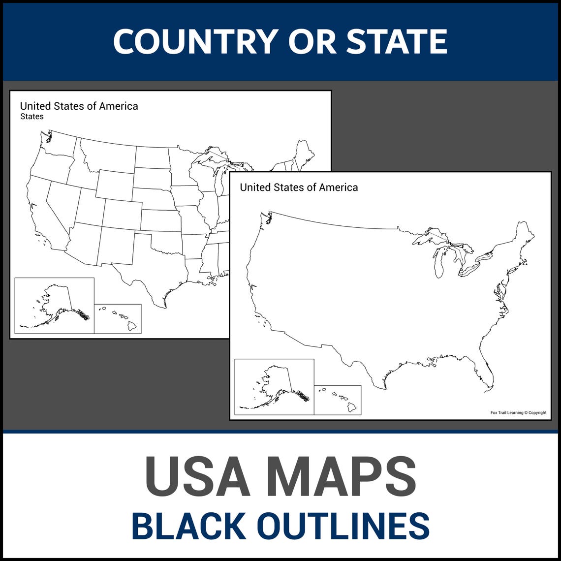 Printable Blank USA Maps | States | Label and Identify | Geography ...