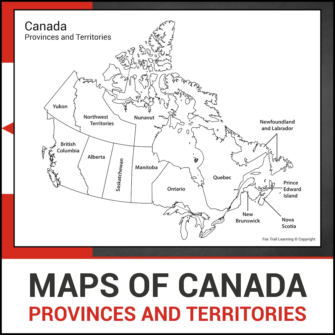 Printable Maps of Canada Learn Provinces & Territories Label and ...