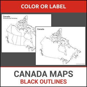 Printable Blank Canada Maps | Provinces and Territories | Label and ...