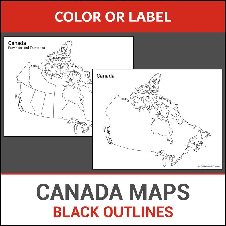 Printable Blank Canada Maps | Provinces and Territories | Label and ...
