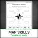 Map Skills | Compass Rose | Cardinal and Intermediate Directions | Cut ...